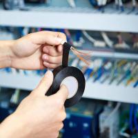 China Black PVC Electrical  Insulating Tape With Resistance To 600V High Voltage for sale