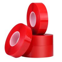 China Alternative To TESA 4965 PET Red Film Double Sided Adhesive Tape for sale