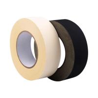 China Acetic fabric cloth tape Black high adhesion and can temperatures up to 130℃ for sale