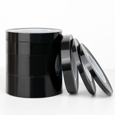 China 0.06mm Black Kapton tape Silicone Adhesive light shielding PCB tape for sale