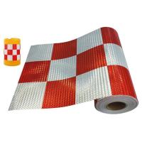 China Anti-collision bucket red and white Lattice reflective film for road night traffic barriers for sale