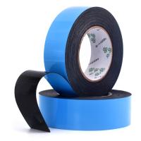 China Durable Double Sided Adhesive Tape featuring black foam and blue film liner designed to provide bonding and mounting solutions for sale