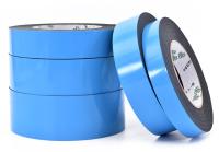 China Durable Double Sided Adhesive Tape featuring black foam and blue film liner designed to provide bonding and mounting solutions for sale