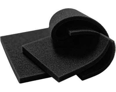 China INOAC C-4305 Black CR Foam Roll High Density Neoprene Sponge Rubber for Gaskets, Vibration Damping, Cushioning and Sealing. for sale
