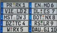China Vehicle Number Plate Machine Hot Stamping Film Pressed Aluminium Number Plates for sale