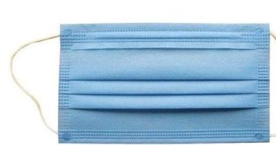 China Custom Printed Disposable Surgical Masks Blue Earloop Pleated 3 Ply Medical Procedure for sale
