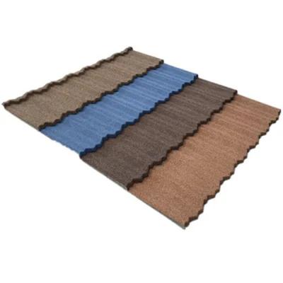 China 1340*420mm Colorful Stone Coated Metal Roofing Tile For Building Material for sale