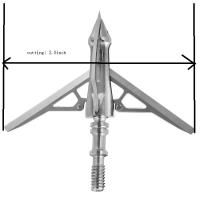 China 100 Grain Stainless 3 Blade Mechanical Broadheads For Crossbow for sale