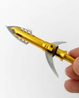 China Carbon Steel Bow Hunting Archery Broadhead 100 Grain 3 Blade Mechanical Expandable for sale