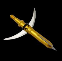 China Carbon Steel Bow Hunting Archery Broadhead 100 Grain 3 Blade Mechanical Expandable for sale