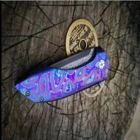 China Pocket DIY Tactical Hunting Knife Foldable Satin Finish Blade for sale