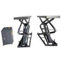 China 3500kg Hydraulic Scissor Car Lift 2.2kw Auto Shop Garage Equipment 380v for sale