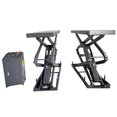 China 3500kg Hydraulic Scissor Car Lift 2.2kw Auto Shop Garage Equipment 380v for sale
