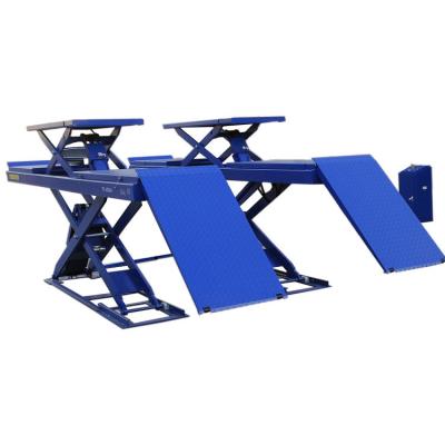 China Ultra Thin Double Cylinder Hydraulic Car Lift 4000kg Lifting Capacity 1770mm Height for sale