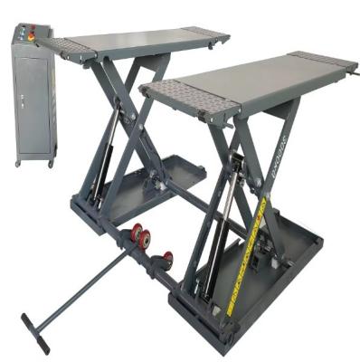 China 3.5 Ton Portable Mid Rise Car Scissor Lift 1000mm Lifting Height Hydraulic Garage Lift for sale