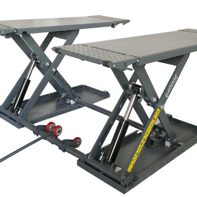 China Portable Mid Rise Scissor Car Lift 6600lbs 1000mm Lifting Height Hydraulic Auto Jack for Repair for sale