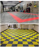 China Plastic Interlock Flooring 50x50x6cm Heavy Duty Dragon Pattern for Party Tent Auto Detailing for sale