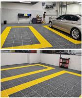 China PVC Garage Floor Tiles 50x50x6cm Dragon Pattern for Auto Detailing Workshop 25 Year Service Life for sale