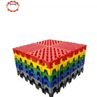 China Non Slip Interlocking PP Garage Floor Tiles 50x50cm 6mm Thick for Carwash Detailing Shop for sale