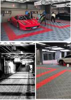 China Non Slip Interlocking PP Garage Floor Tiles 50x50cm 6mm Thick for Carwash Detailing Shop for sale