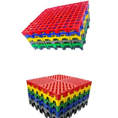 China 50x50cm 6mm Thick Interlocking Basketball Court Floor Tiles Non-Slip PP Material for sale