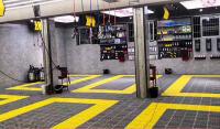 China PP Grid Floor Grille 40x40x4cm Heavy Duty Plastic Car Garage Floor Tiles 620g for sale