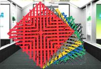 China PP Grid Floor Grille 40x40x4cm Heavy Duty Plastic Car Garage Floor Tiles 620g for sale