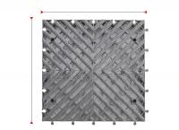 China PP Grid Floor Grille 40x40x4cm Heavy Duty Plastic Car Garage Floor Tiles 620g for sale