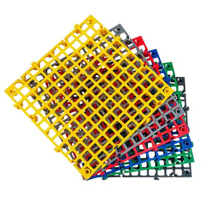 China Waterproof Car Wash Splicing Grid Grille Plastic Garage Floor Tile 40x40x4cm for sale