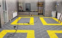 China Waterproof Car Wash Splicing Grid Grille Plastic Garage Floor Tile 40x40x4cm for sale