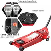 China Customizable 3 Ton Low Profile Hydraulic Floor Jack Steel Color Box OEM Car Jack Support for sale