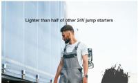 China 2000A Peak Car Jump Starter Power Bank 12V 24V 24000mAh Emergency Auto Battery Starter with LED Smart Clamp for sale