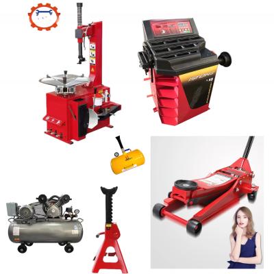 China Convenient Garage Tyre Shop Package Air Compressor Tire Changer Wheel Balancer Combo for sale