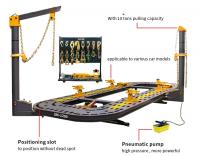 China Car Frame Straightening Machine 2500kg Capacity 550CM Bench Height 10T Tension for sale