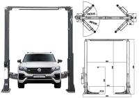 China Double Cylinder Hydraulic Lift Sunm Car Lifter for Two Post Car Lifting Customization for sale