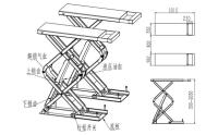China 3.5 Ton Surface Mounted Hydraulic Scissor Lift 380V 2.2kw for Auto Repair for sale
