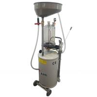 China 80L Red Pressured Oil Drain Tank with Rotary Pump Vacuum Oil Lift Drainer for Auto Repair for sale