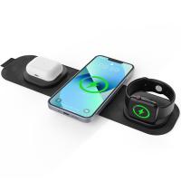 China 15W 10W Magnetic Foldable Wireless Charger 3 In 1 Wireless Charger for sale
