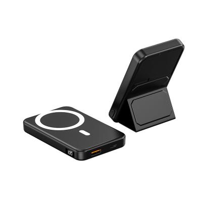 China 10000 Mah Led 4 In 1 Travel  Portable Charger Wireless Mini Magnetic Suction Power Bank for sale