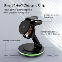 China ABS PC 3 in 1 Foldable and Portable Magnetic Wireless Charger with Fast Charging for sale