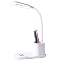 China Practical Portable 180Lm Desk Lamp Wireless Charger With Pen Holder for sale