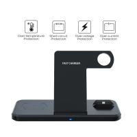 China Dual 15W Custom Wireless Charger 4 In 1 Compatible Multiple Devices for sale