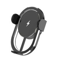 China Qi 10W 7.5W Stalinite Car Mount Wireless Charger Auto Clamping for sale