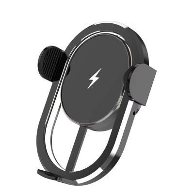 China Qi 10W 7.5W Stalinite Car Mount Wireless Charger Auto Clamping for sale