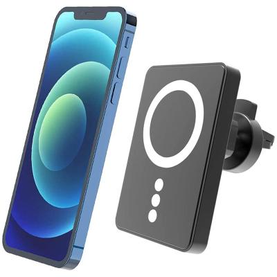 China 9V 2A thick 1.5cm Phone Wireless Charger Car Mount ABS Magnetic for sale