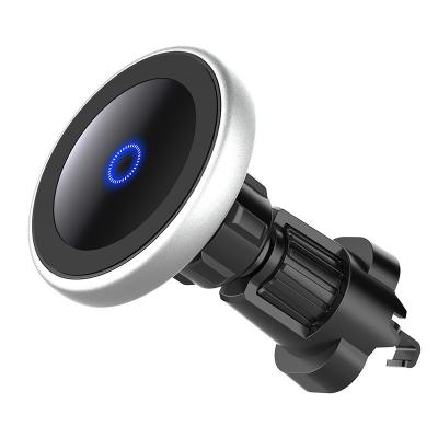 China Magnetic Car Mount Wireless Charger 15 Watt 7.5W Compatible With MagSafe for sale