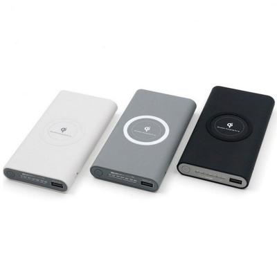 China Wireless Qi Length 135mm Personalised Power Bank Black White Grey for sale