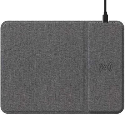 China Gray Foldable 10W Wireless Charger Mouse Pad Gifts 300*220*6.5mm for sale