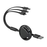 China Pure copper Max 2.4A Fast Charging USB Cables Micro Type C 3 In 1 for sale