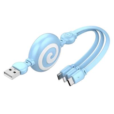 China Silicone MAX 3A 100cm Multi Fast Charging Cable For Android 3 In 1 for sale